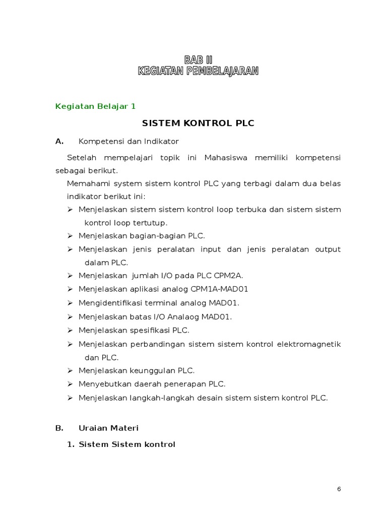 Pendidikan Teknik Elektro - Modul PLC (Programmable Logic Controller ...