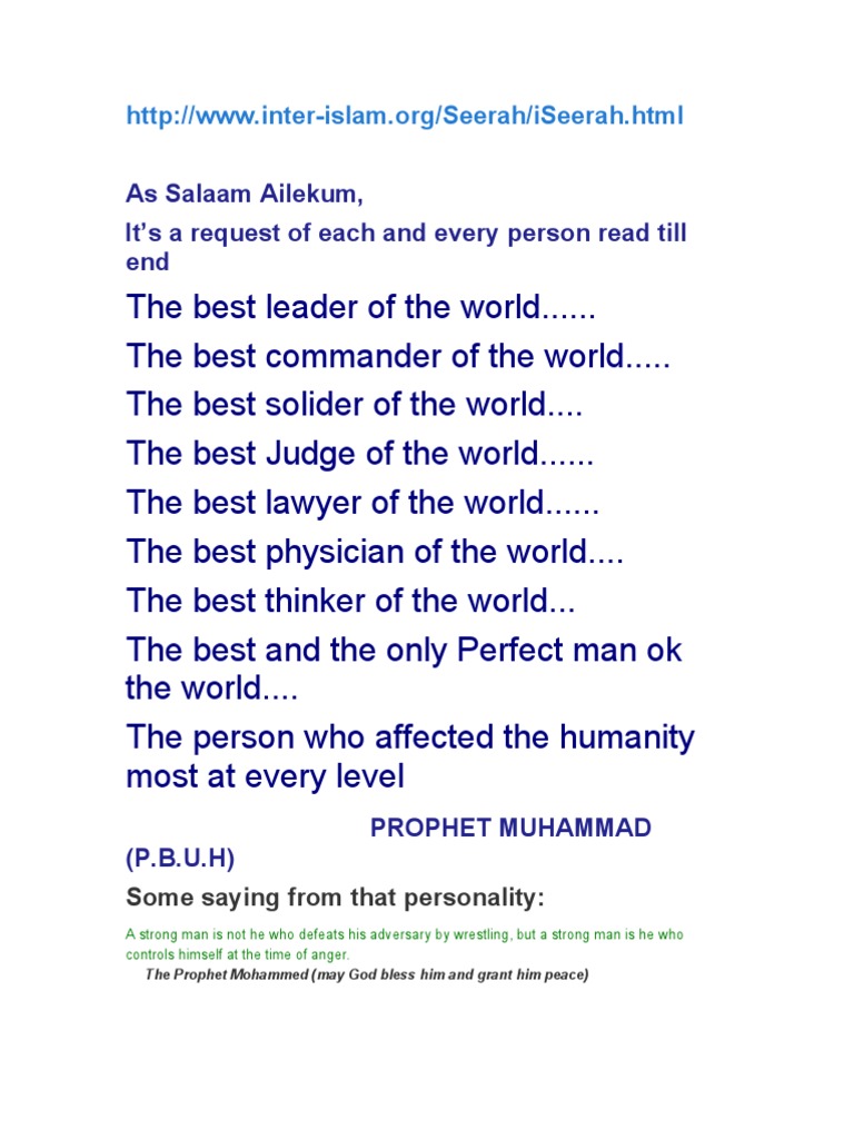 Biography of Prophet Muhammad | PDF | Muhammad | Medina