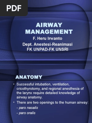 Ppt Airway Management Part 1 Powerpoint Presentation