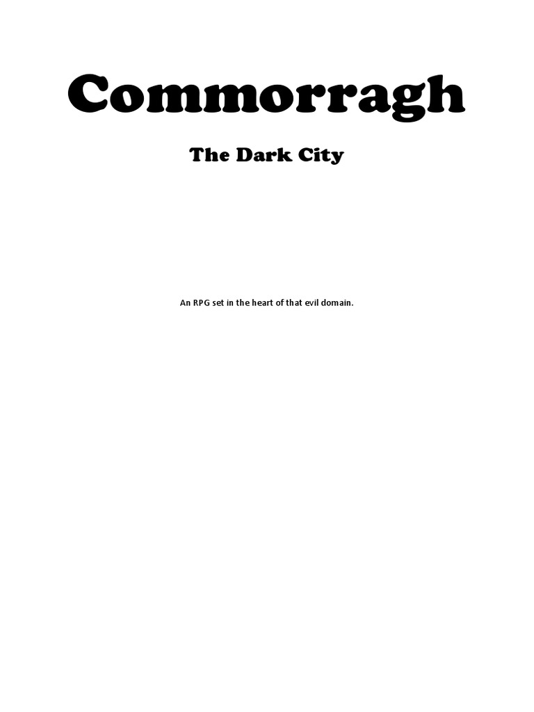 Commorragh 40k RPG | PDF | Armed Conflict | Leisure