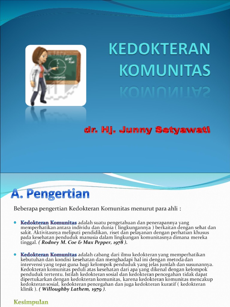 Prinsip Kedokteran Komunitas Terapan | PDF