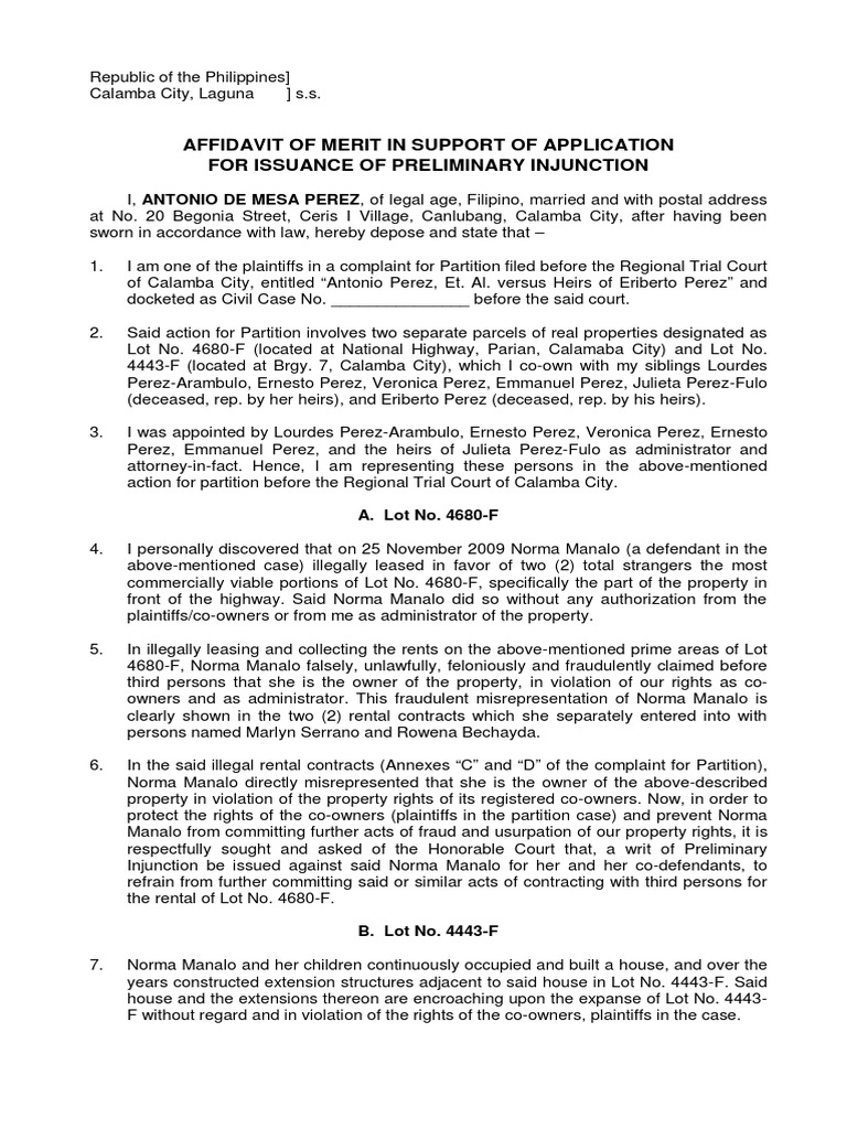 Affidavit of Merit | Misrepresentation | Injunction | Free 30-day Trial | Scribd