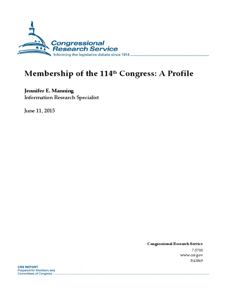 114th Congress Membership Overview | PDF | Race And Ethnicity In The ...