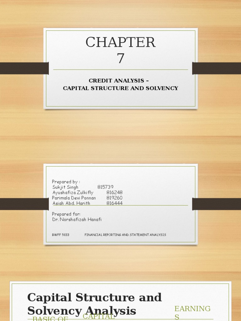 A Presentation On Credit Analysis | PDF | Capital Structure | Financial ...