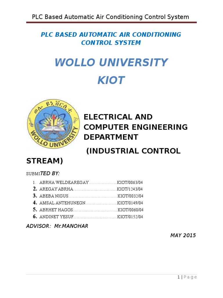 Group Project | Download Free PDF | Programmable Logic Controller | Air ...
