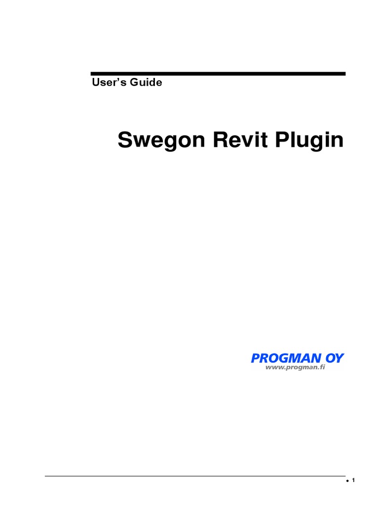 Swegon Revit Plugin - Users Guide | PDF | Autodesk Revit | World Wide Web