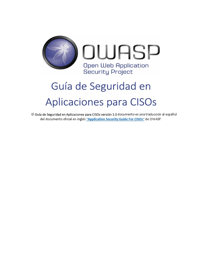 Owasp Ciso Guide Es | PDF