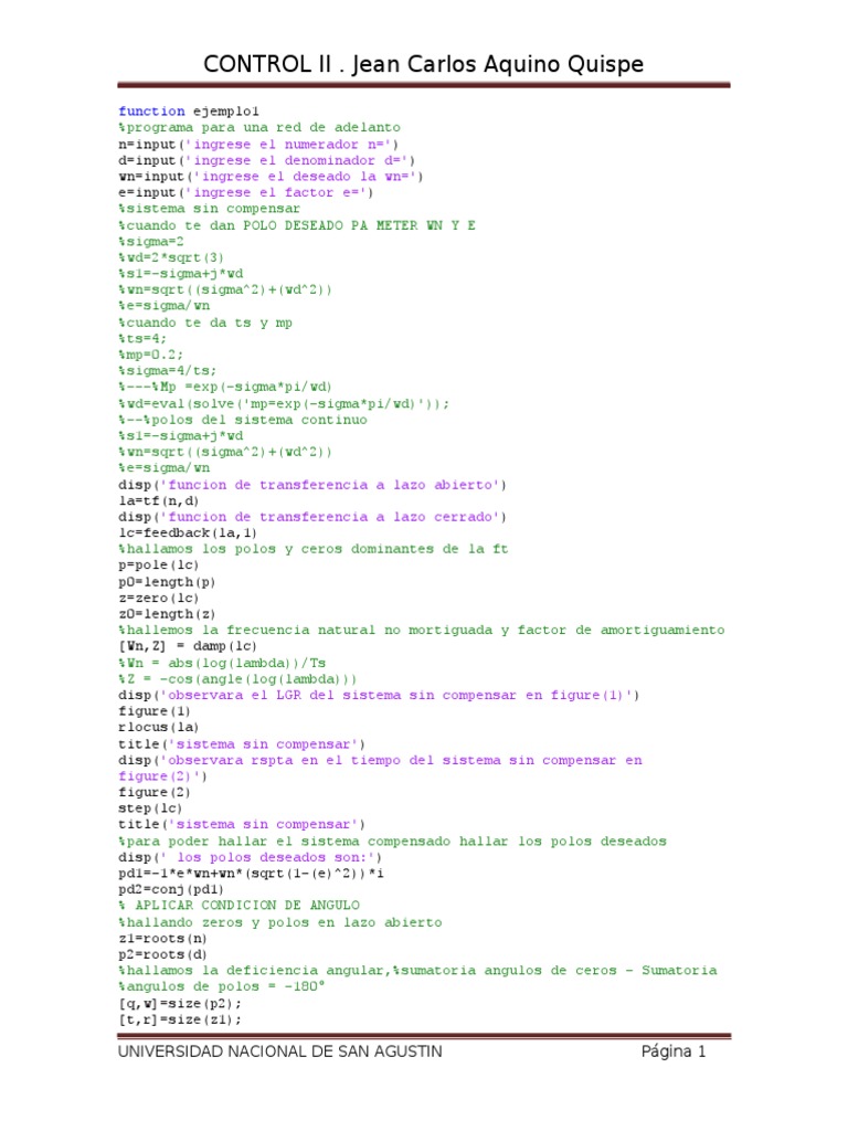 Programas y Ejercicios Matlab | PDF | Análisis | Análisis matemático