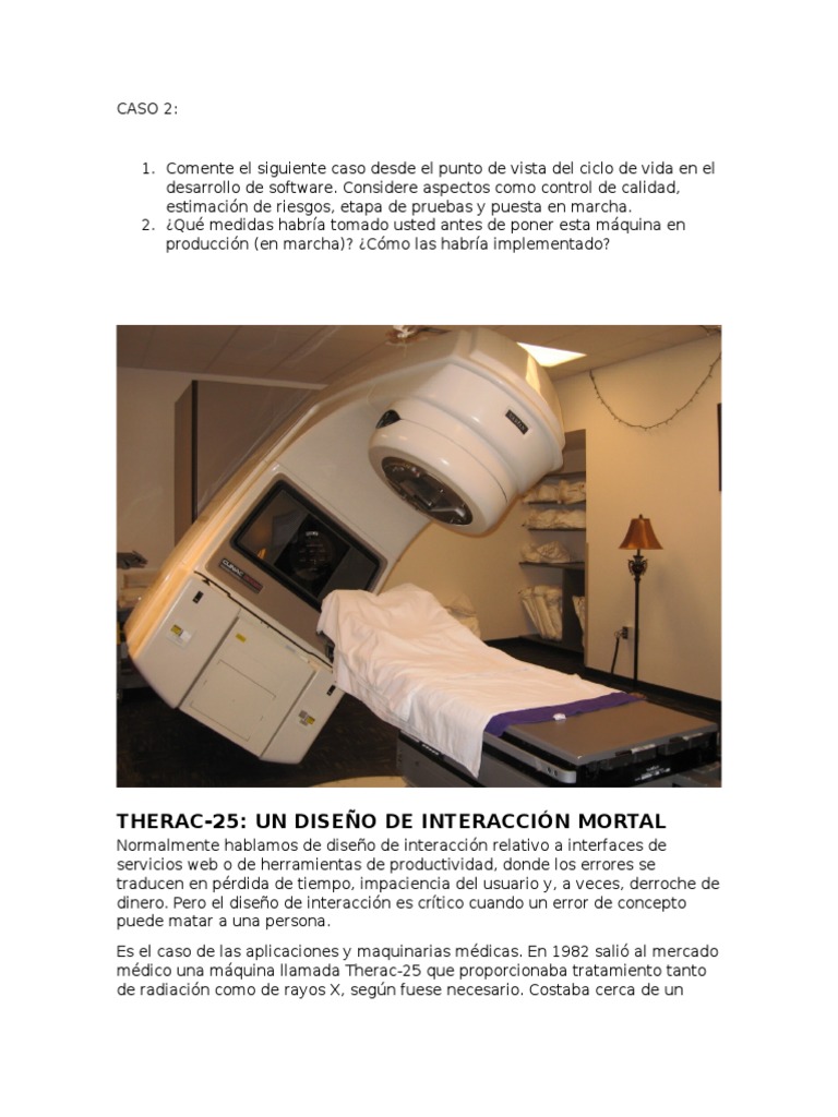 Caso Therac 25 | PDF | Software | Informática y tecnología de la ...