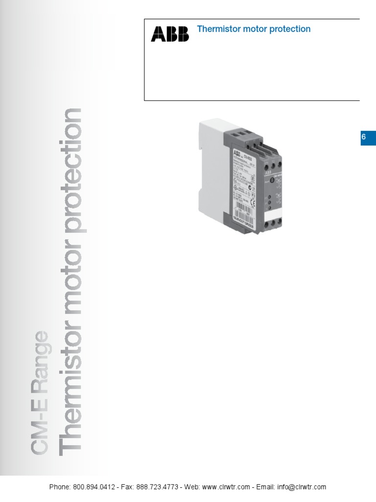 ABB Thermistor Relays | PDF | Relay | Electromagnetic Compatibility