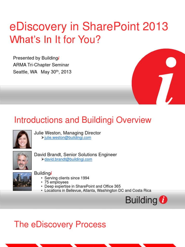 eDiscovery Solutions in SharePoint 2013 | PDF | Share Point ...