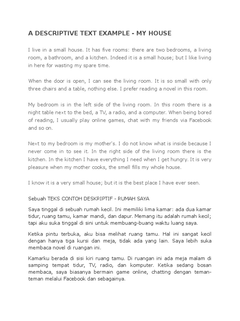 A Descriptive Text Example | PDF