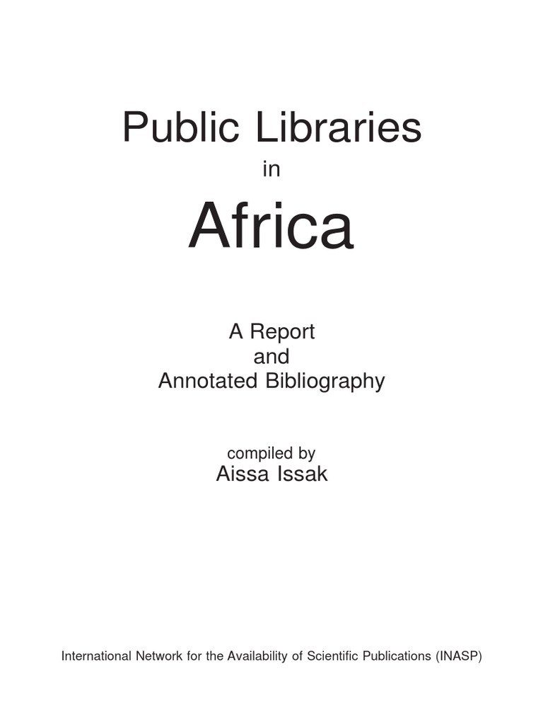 Public Libraries in Africa | PDF | Public Library | Libraries