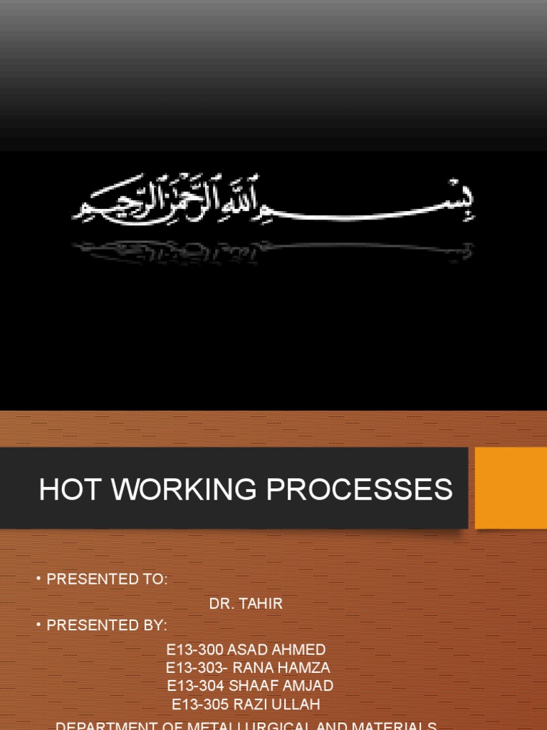Hot Working Processes | PDF | Forging | Rolling (Metalworking)