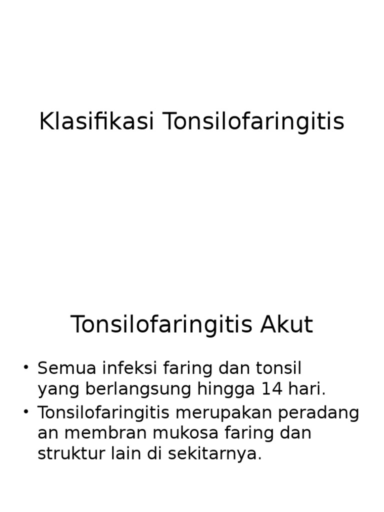Tonsilofaringitis Akut | PDF