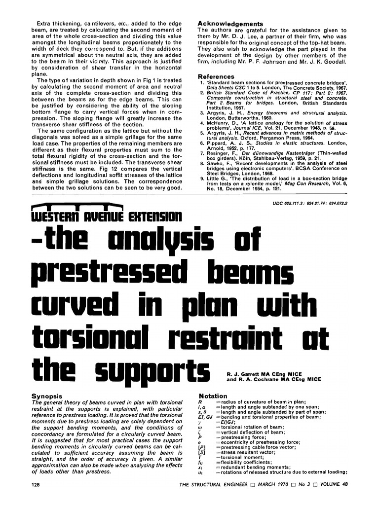 Curved Prestressed Beam | PDF | Beam (Structure) | Bending