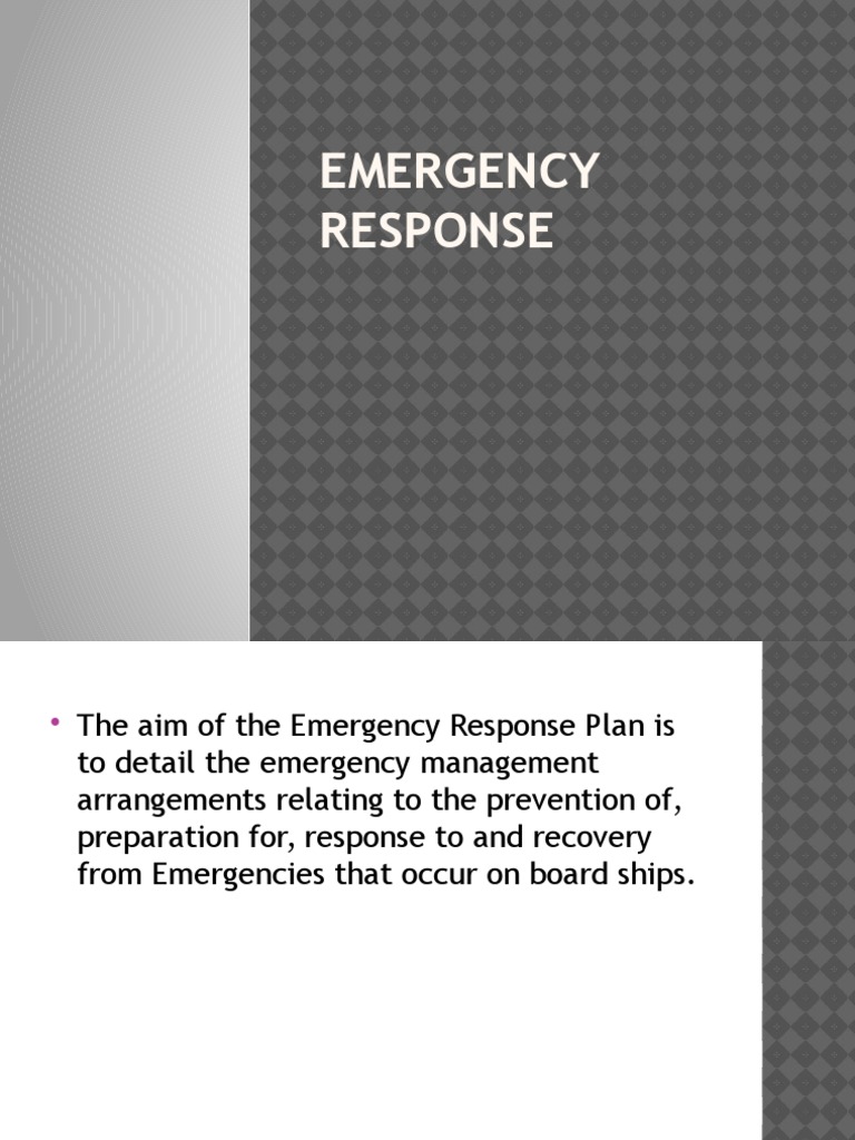 Emergency Response | PDF | Ships | Emergency
