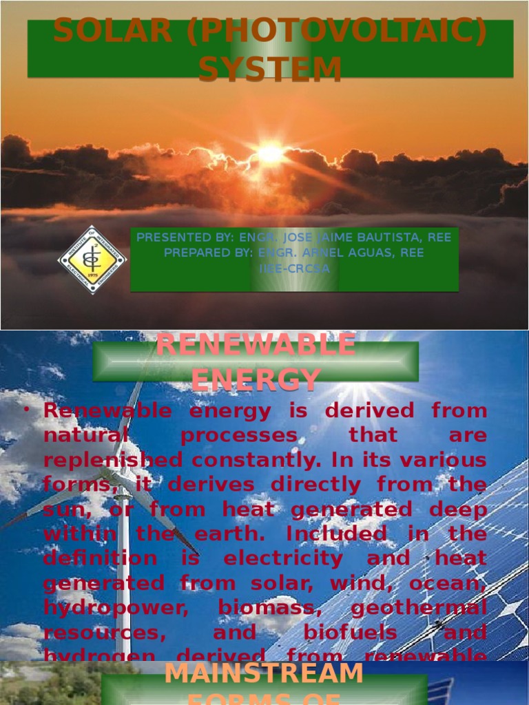 Overview of Solar Photovoltaic Systems | PDF | Photovoltaic System ...