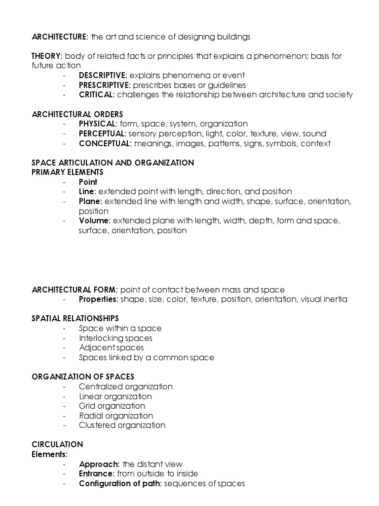 Theory of Architecture | PDF | Space | Perception