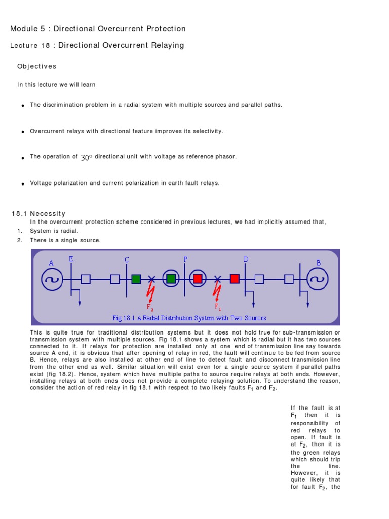 Directional Earth Fault Basics | PDF