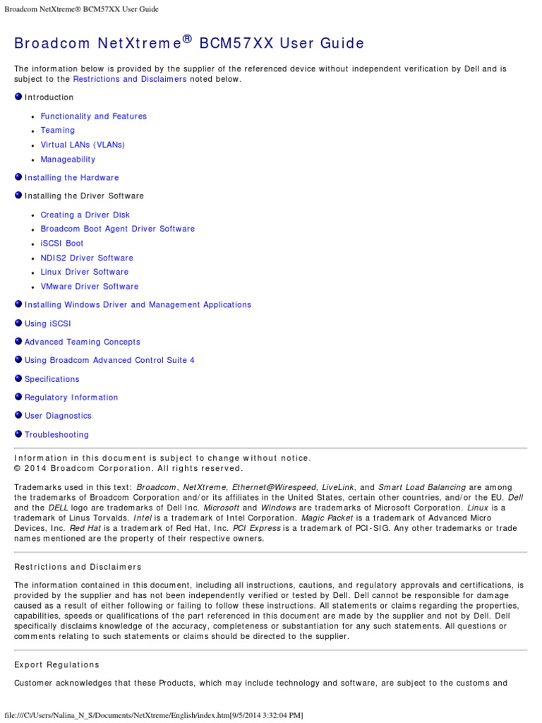 Broadcom Netxtreme Adapters Owner's Manual en Us | PDF | Load Balancing (Computing) | Ip Address