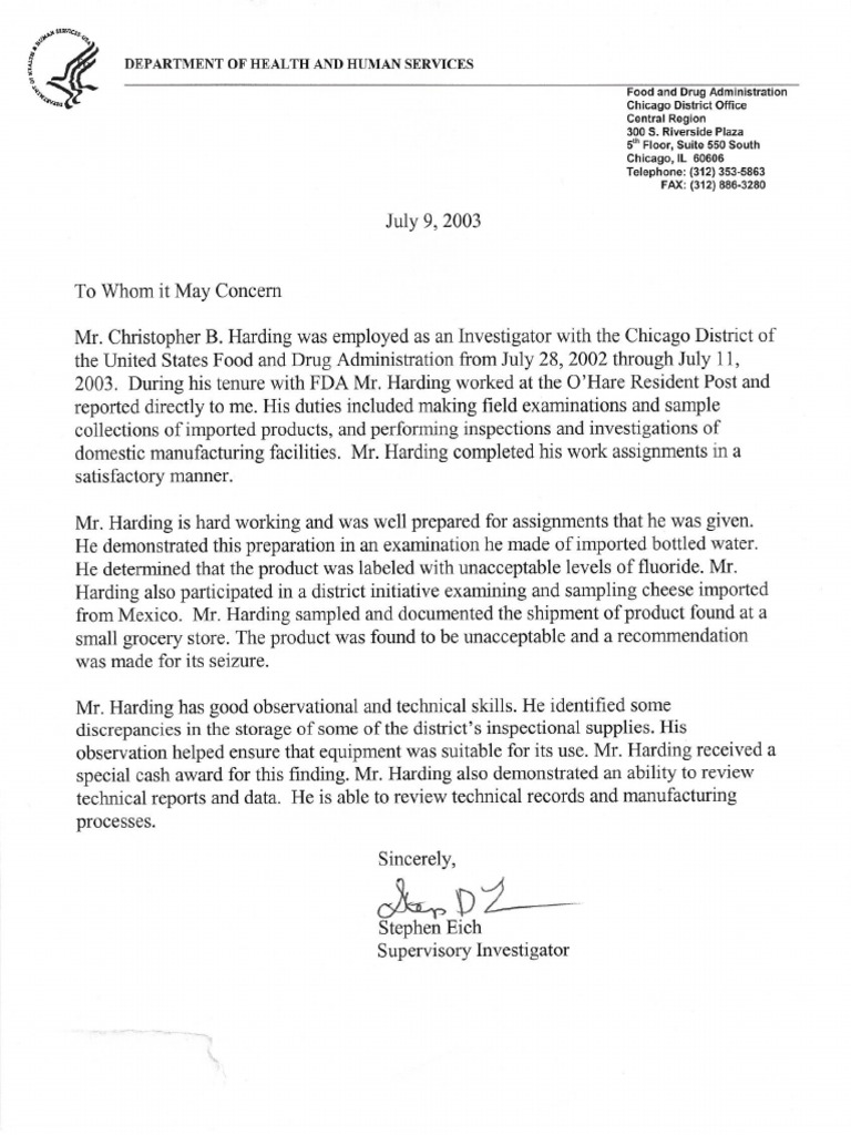 FDA Stephen Eich Recommendation | PDF | Drugs | Pharmaceutical Sciences