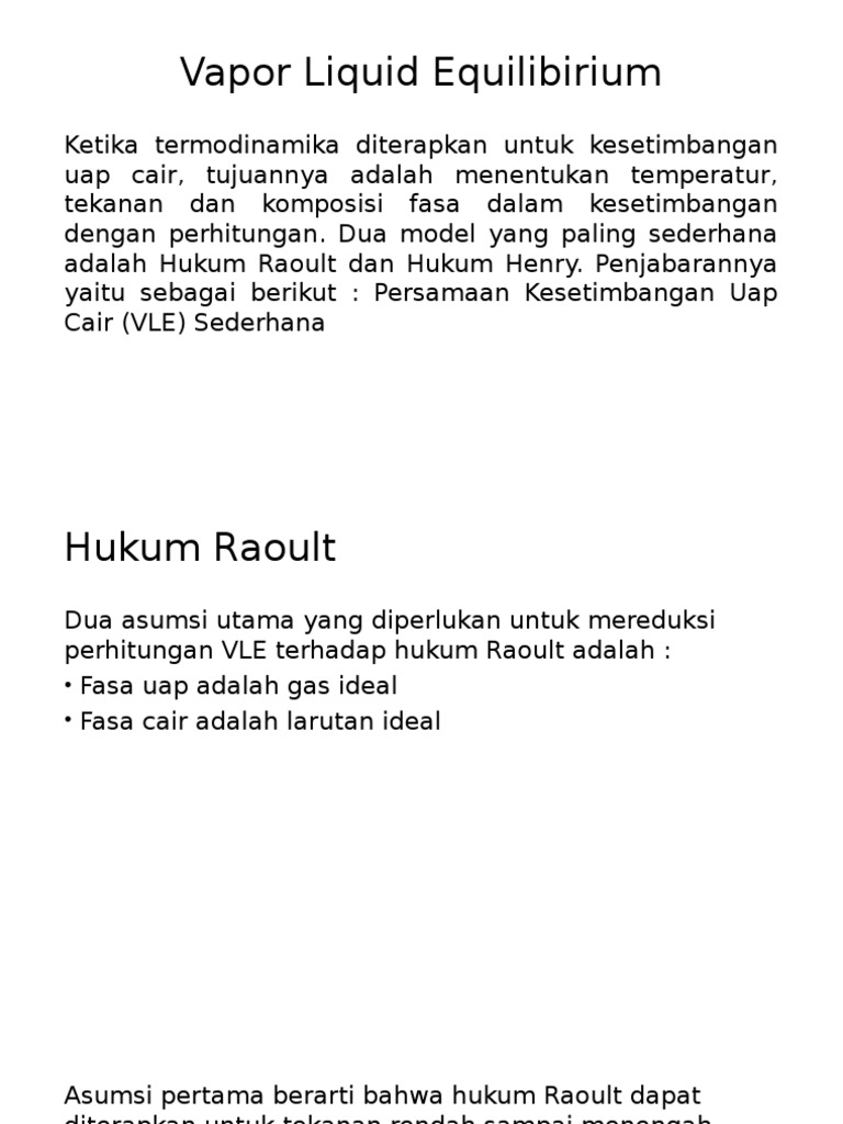 Hukum Raoult | PDF