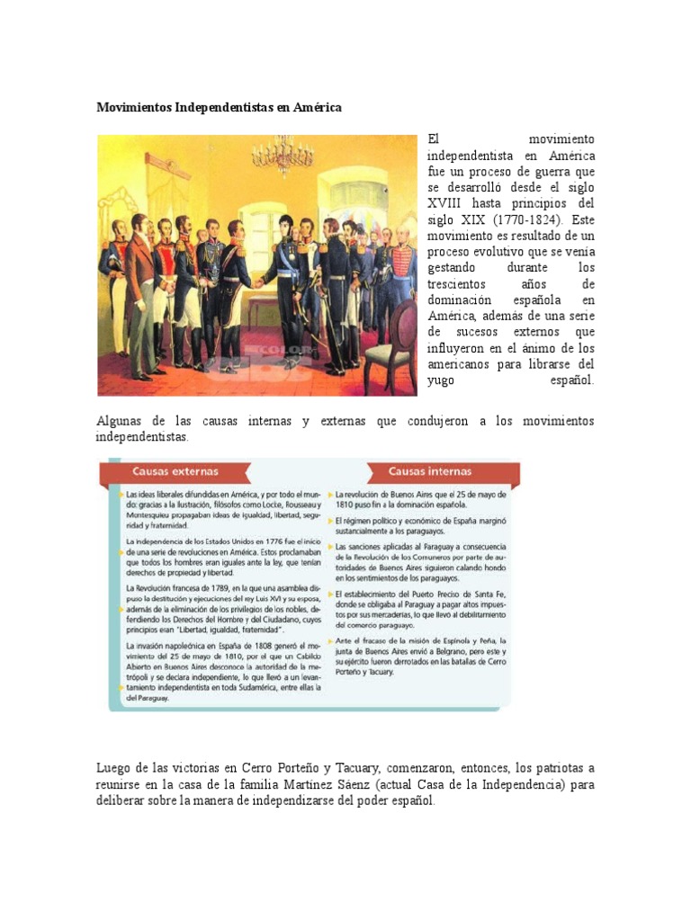Movimientos Independentistas en América