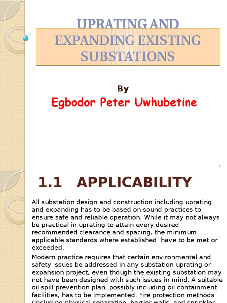 Uprating and Expanding Existing Substations | PDF | Electrical ...