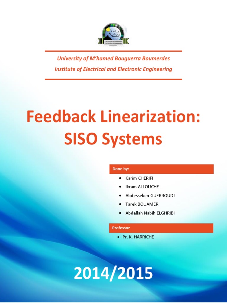 SISO Feedback Linearization | PDF | Nonlinear System | Derivative