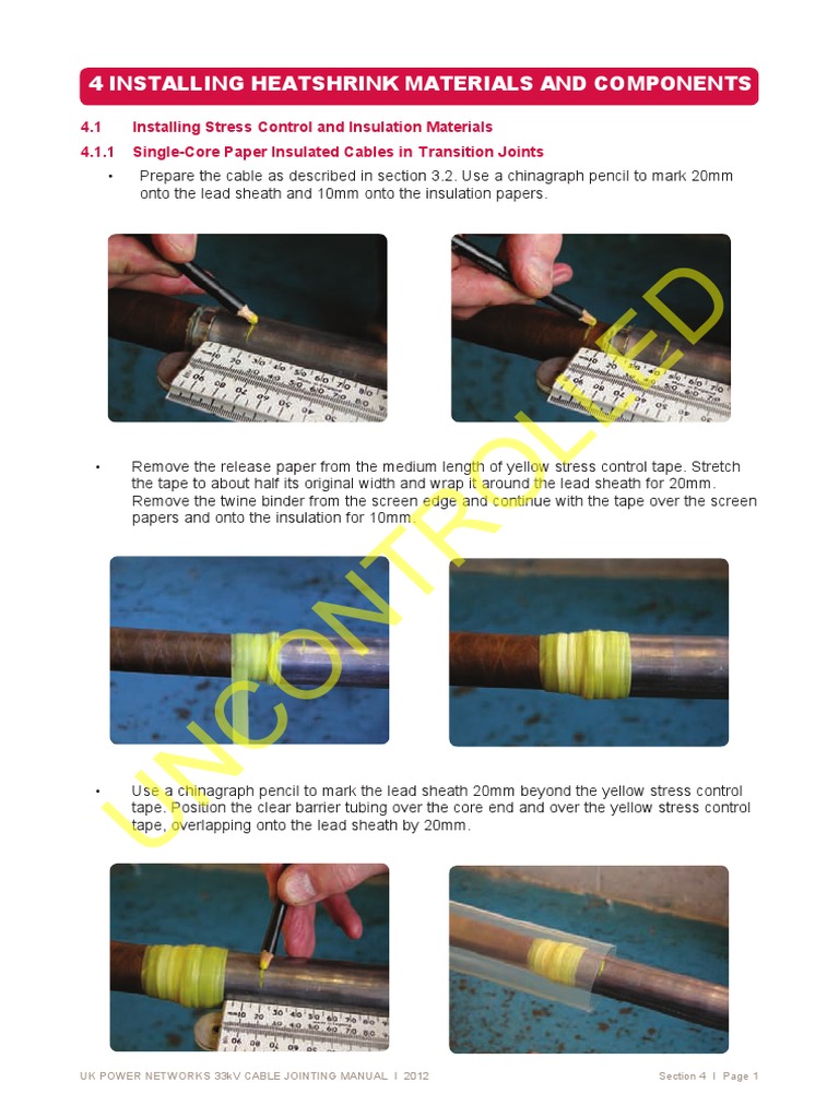 33kV Cable Jointing Guide | PDF | Electrical Connector | Wire