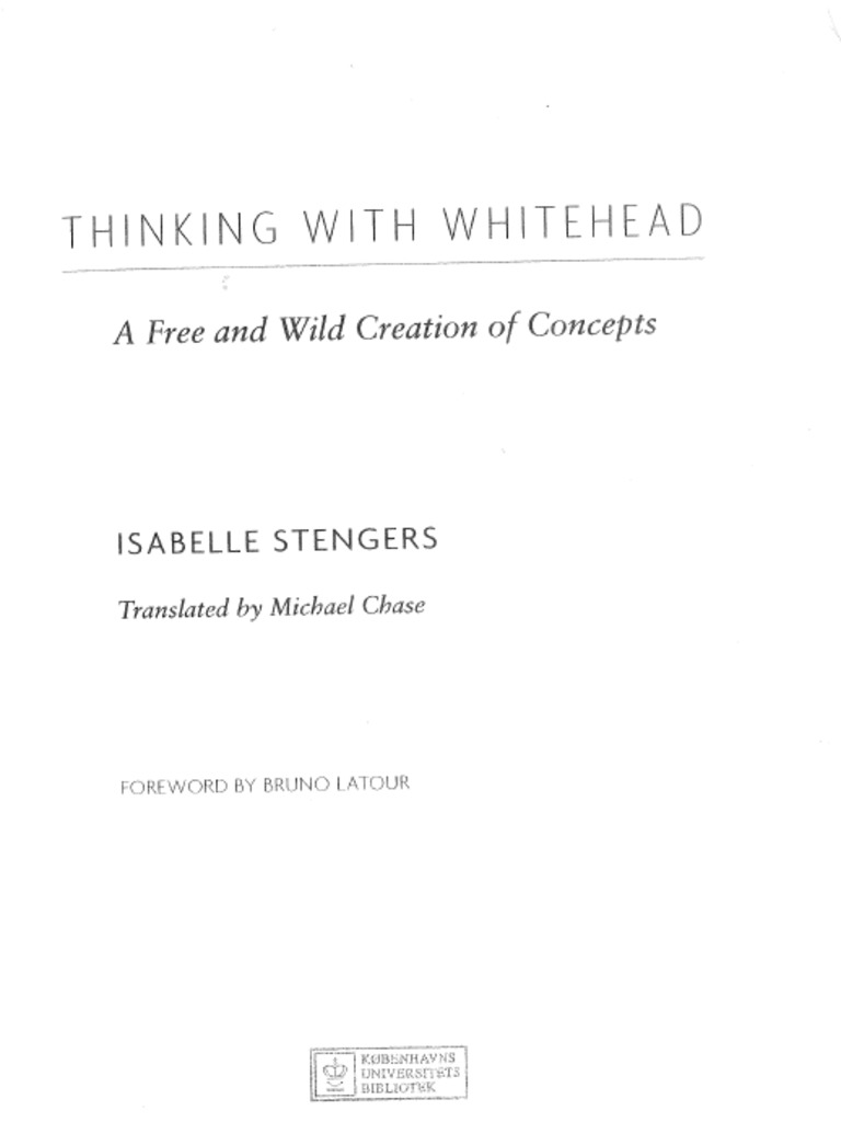 Isabelle Stengers - Thinking With Whitehead (Foreword & Introduction) | PDF