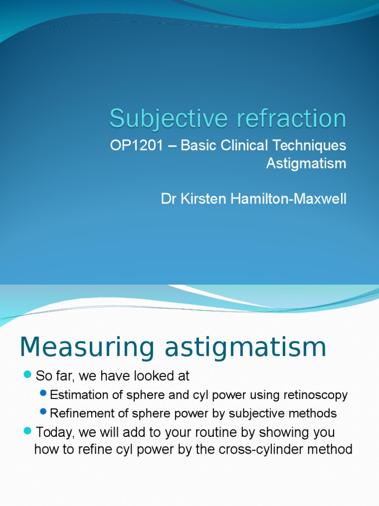 08_subjective_refraction_astigmatism.ppt | Lens (Optics) | Cartesian ...
