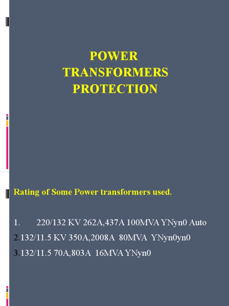 Protection Xmer | PDF | Relay | Transformer