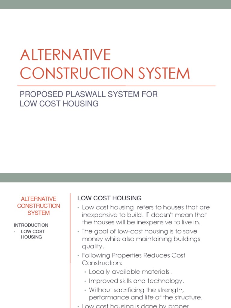 Alternative Construction System | PDF | Wall | Concrete
