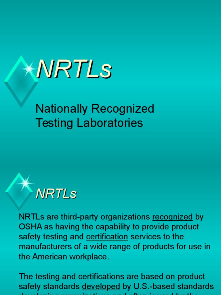OSHA NRTL's | Occupational Safety And Health Administration | Safety