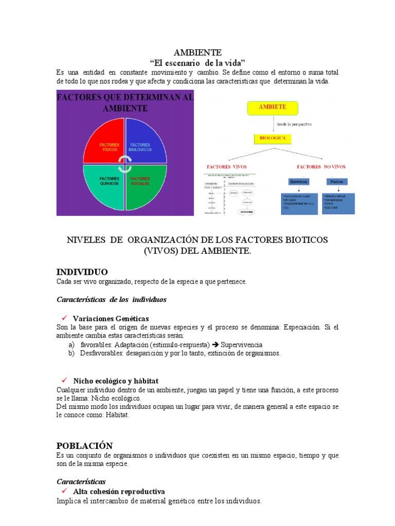 Individuo, Población y Comunidad en Ecosistemas | PDF | Ecosistema ...