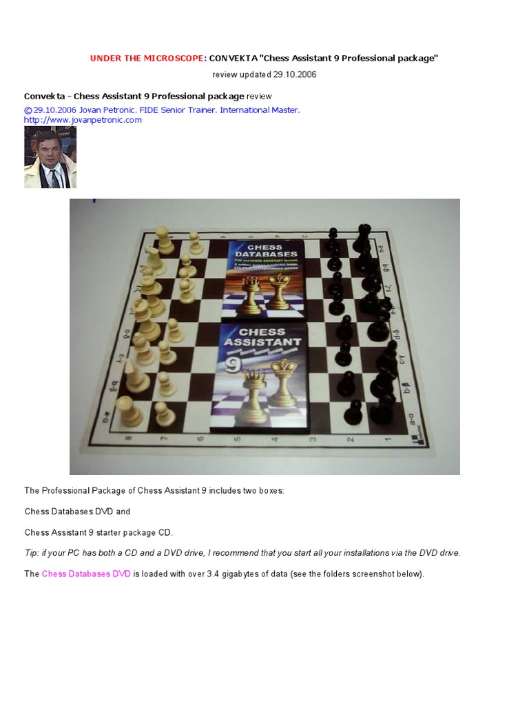 Convekta Chess Assistant 9 Professional Package Review IM - Fst. Jovan ...