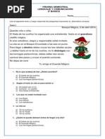 Pruebas Saber Español Grado Tercero | PDF | Palabra | Oración (Lingüística)