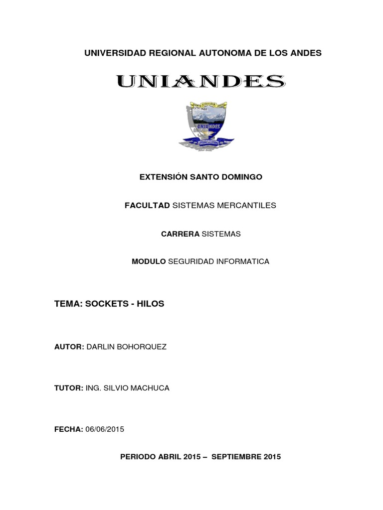 Sockets Hilos | PDF | Hilo (Computación) | Zócalo de red