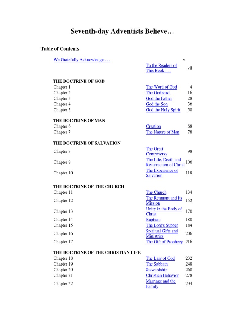 Seventh Day Adventists Believe | PDF | Revelation | Bible