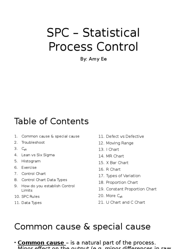 SPC Basic | PDF | Standard Deviation | Six Sigma