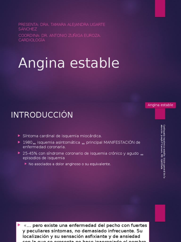 Angina Estable | PDF | Angina de pecho | Infarto de miocardio