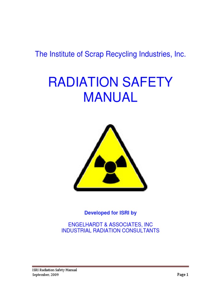 Radiation Manual 8-27-09 | PDF | Radioactive Contamination | Radiation ...