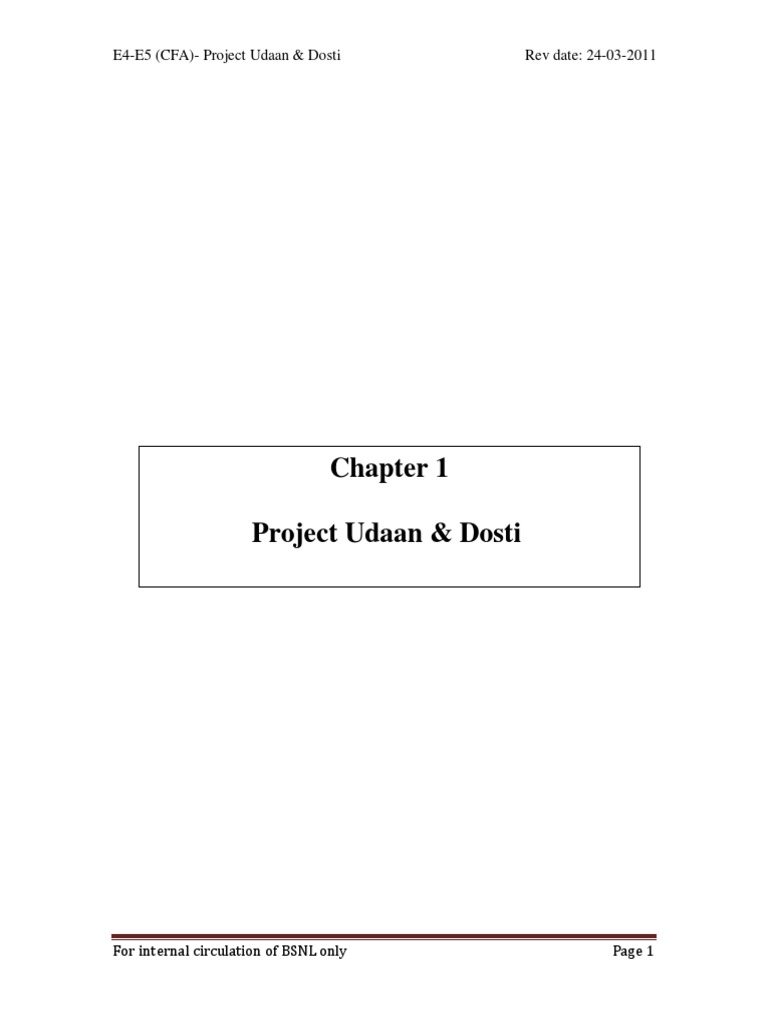 CH1-Project Udaan & Dosti | PDF | Internet Access | Call Centre