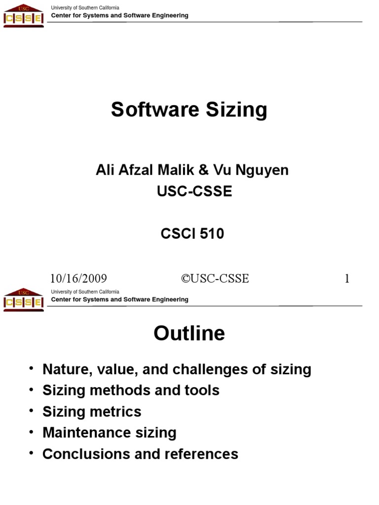 Software Sizing | PDF | Source Code | Use Case