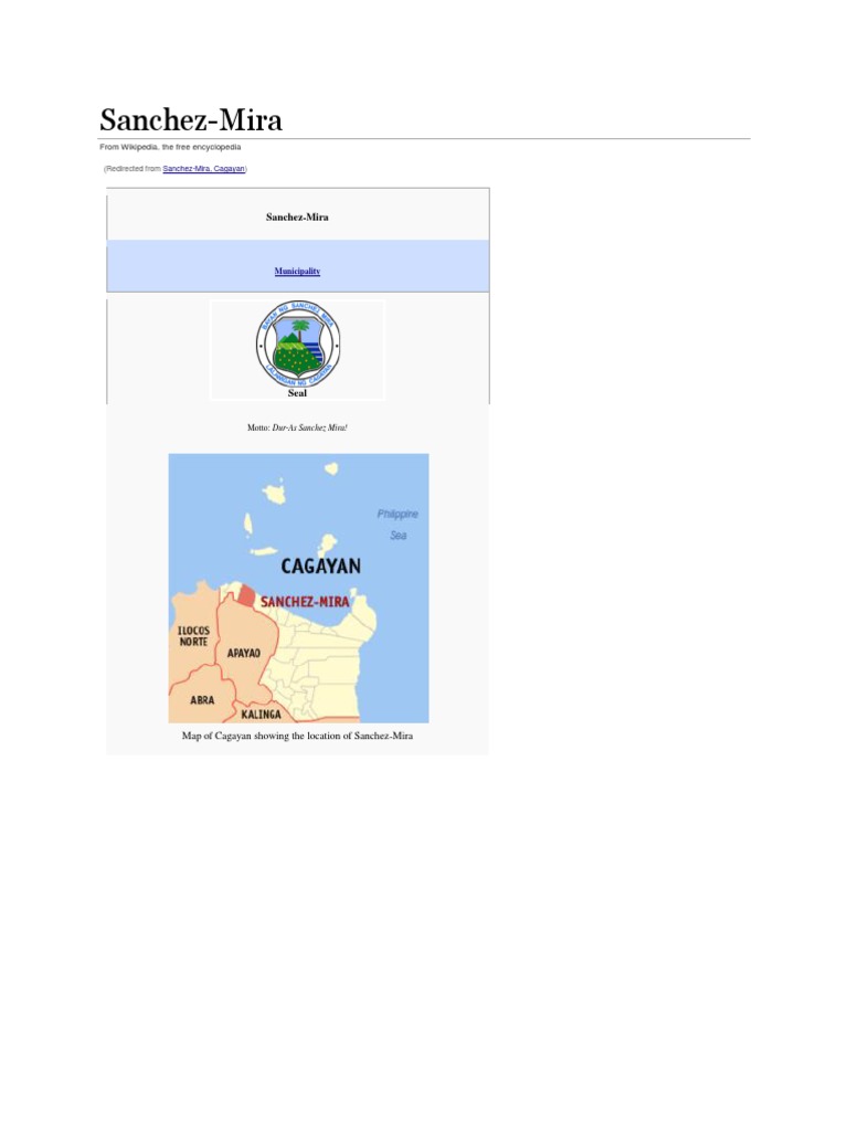 Sanchez-Mira Cagayan ZIP Code and Info | PDF