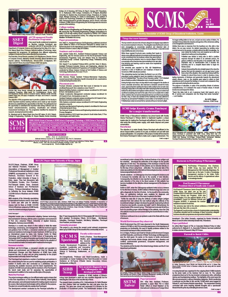 SCMS News July 2013 | PDF | Virus | Infection