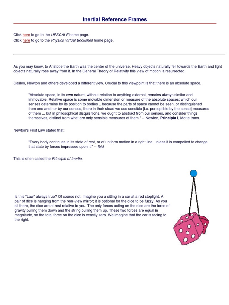Inertial Reference Frames | PDF | Inertia | Force