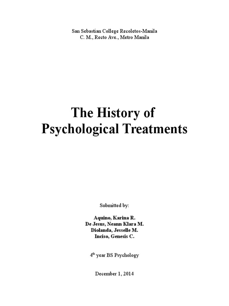 History of Psychological Treatments | PDF | Mindfulness | Psychotherapy